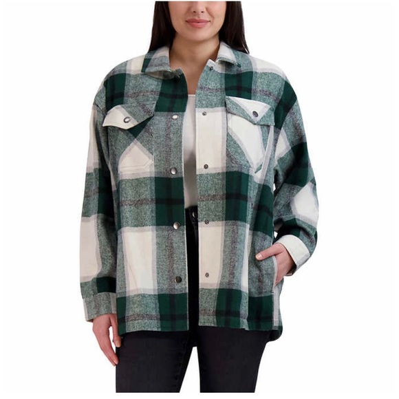 HFX | Jackets & Coats | Hfx Ladies Shirt Jacket Green | Poshmark